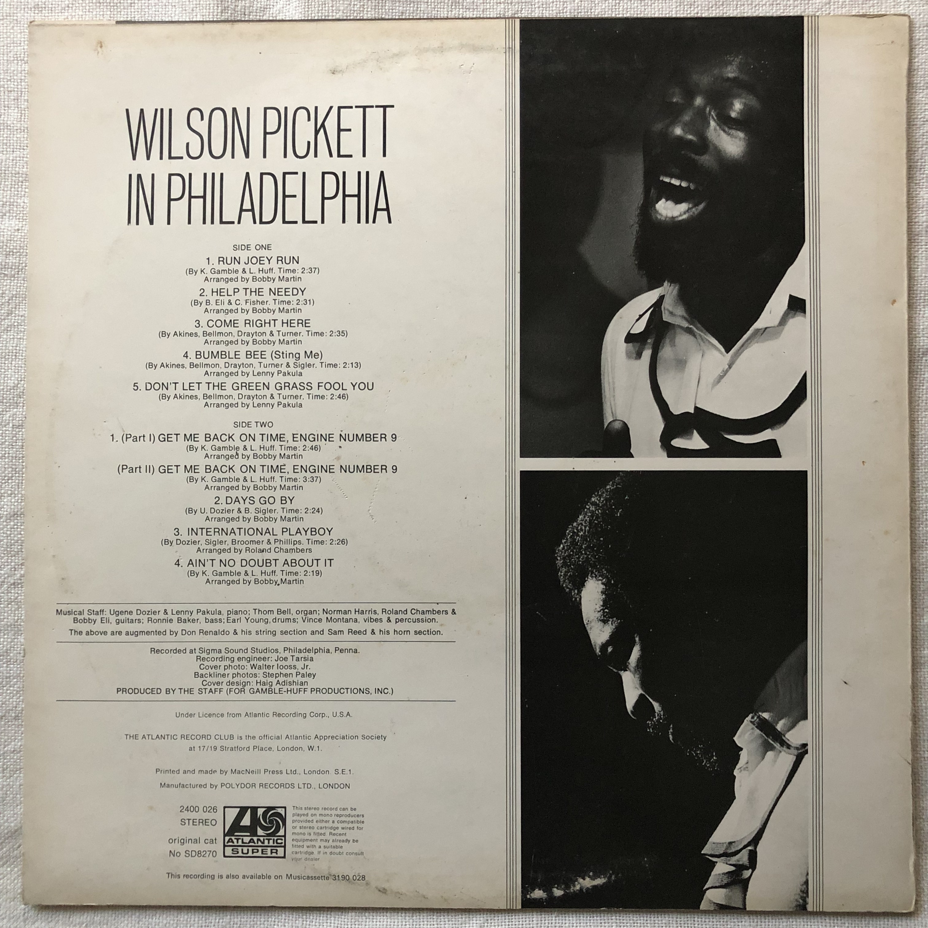 Wilson Pickett in Philadelphia for sale | elvinyl